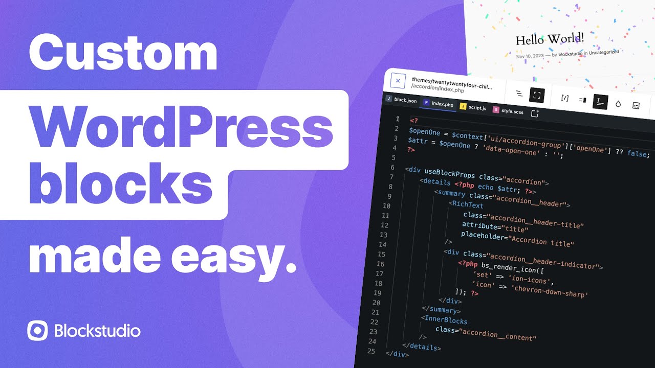 Crafting Custom WordPress Blocks with Blockstudio: Complete Walkthrough