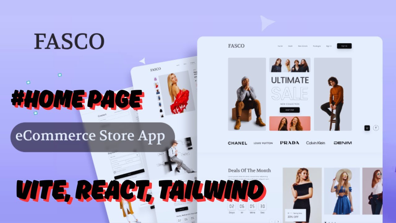 Build an E-commerce Website Using Vite, React.js and Tailwind CSS || Home Page