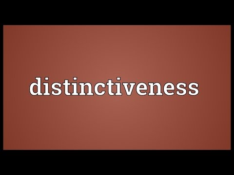 Distinctiveness Meaning