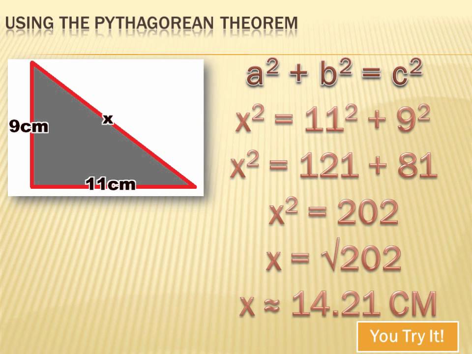 Geometry - Using the Pythagorean Theorem: 8th grade math