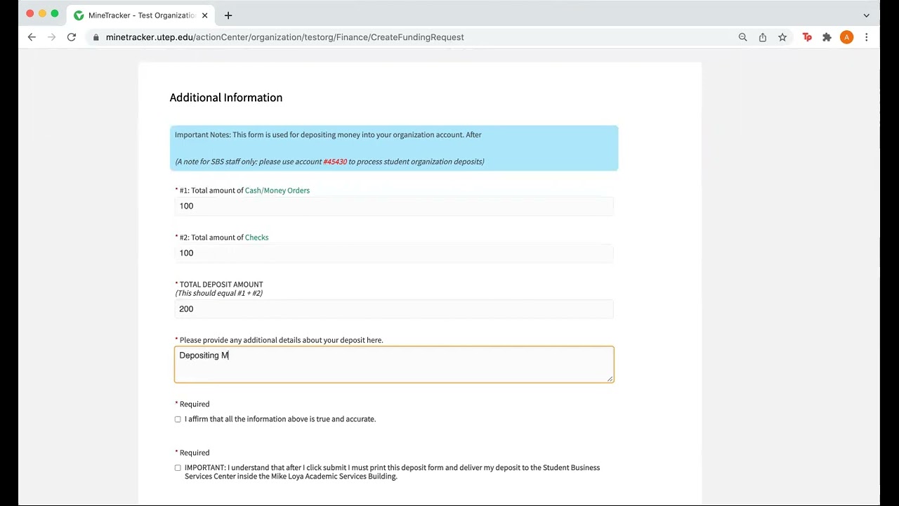 How to Create a Funding Request