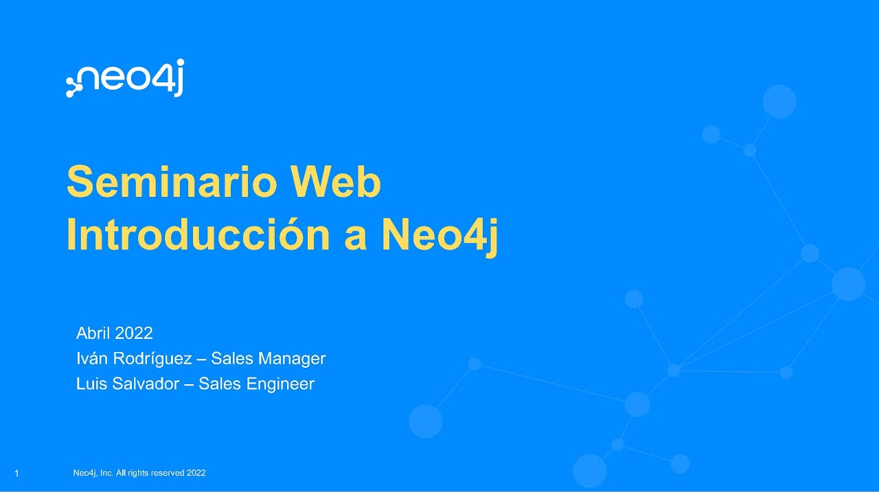Video: Introducción a Neo4j - 2022 - Graph Database & Analytics