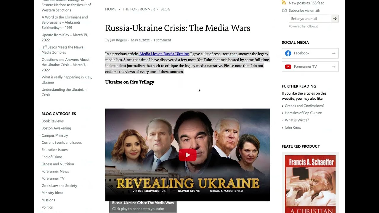 Russia-Ukraine Crisis: The Media Wars › The Forerunner