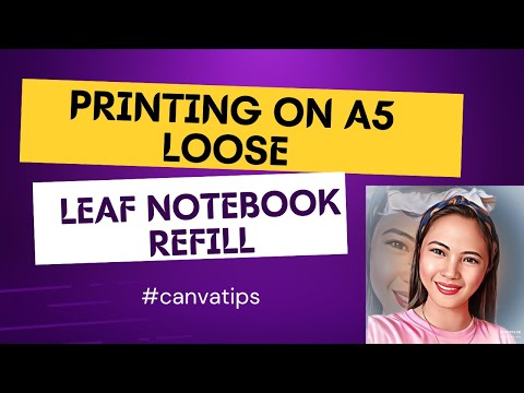 Printing in A5 Loose leaf Notebook Refill