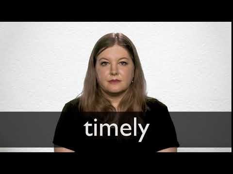 How to pronounce TIMELY in British English