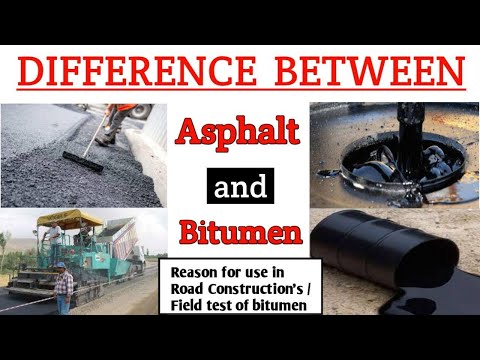 Difference between Asphalt and Bitumen(Density,Temperature,Boiling Point,Composition etc.) in Hindi