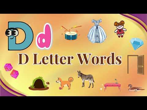 D Words, D Letter Words For Kids, Learn D Letter Words With Pictures, Words That Start with Letter D