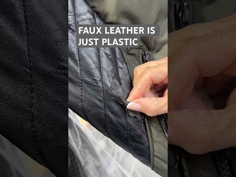Faux Leather Is Just Plastic #leather #fashion #sustainability