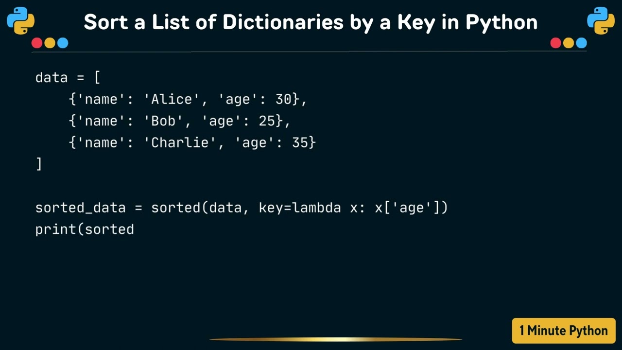 How to sort a list of dictionaries by a key in Python