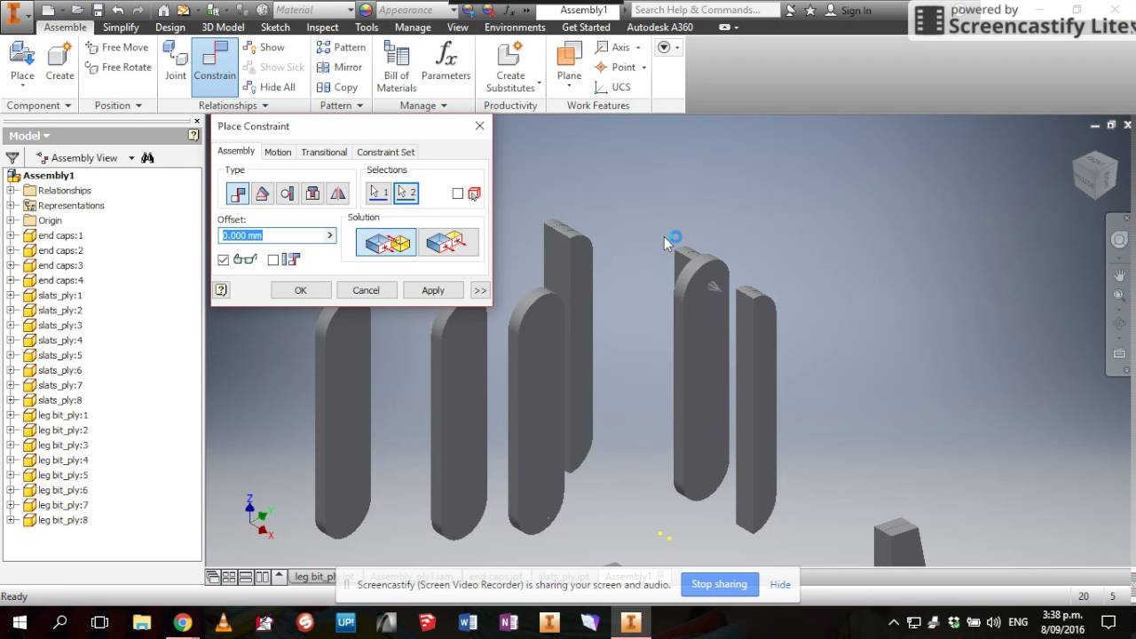 Inventor 19 Assembly Tutorial Part 3