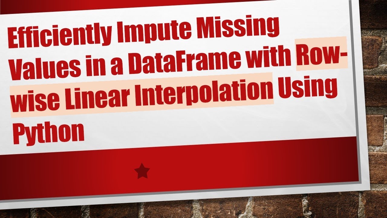 Efficiently Impute Missing Values in a DataFrame with Row-wise Linear Interpolation Using Python