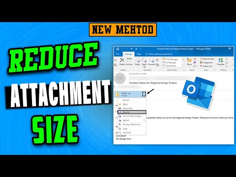 Reduce attachment size to send large files with Outlook (2025)
