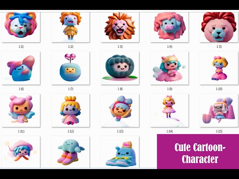Cute Cartoon-Character-PNG Images Bundle 5