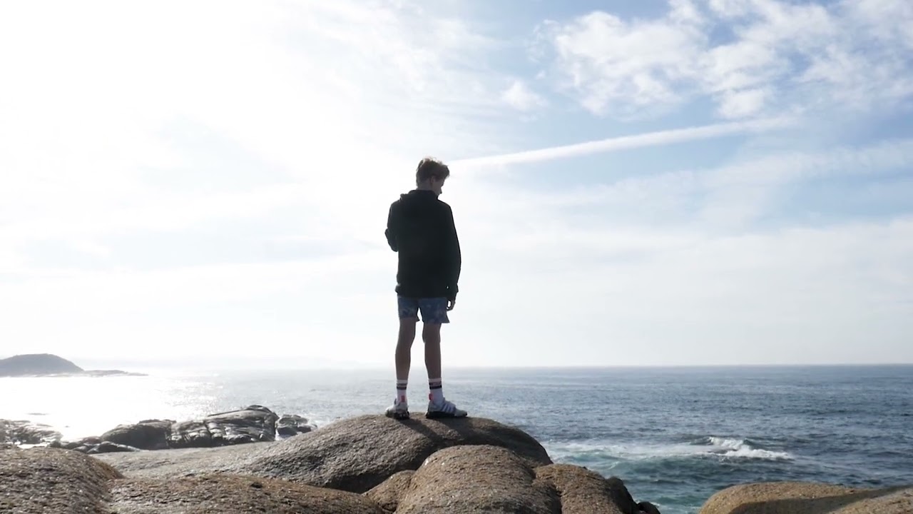 Alone man looking ocean - Copyright Free Video