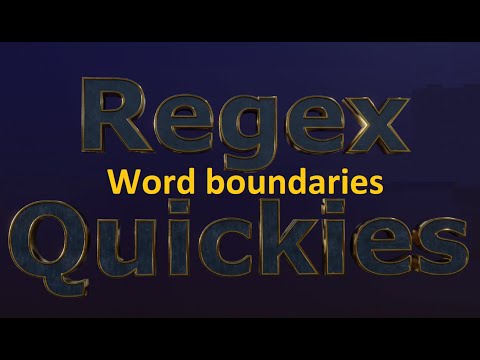 Word boundaries in regex