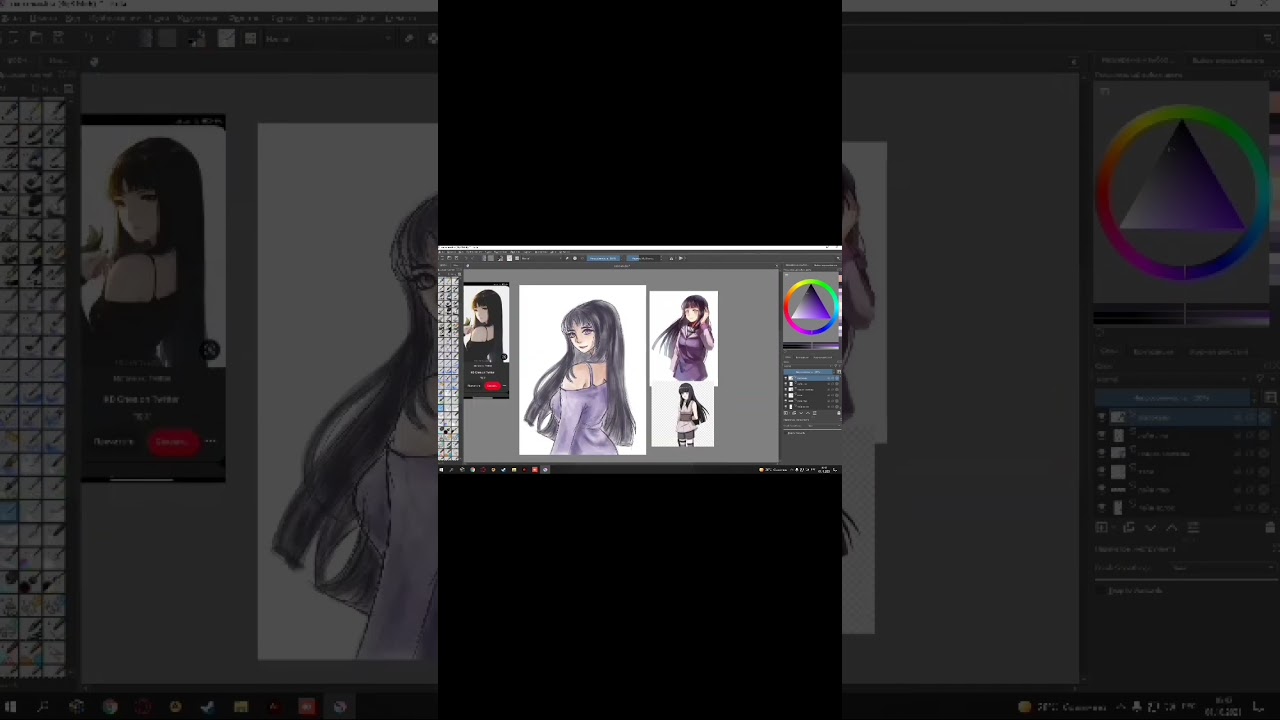 hinata | digital art | digital coloring tutorial