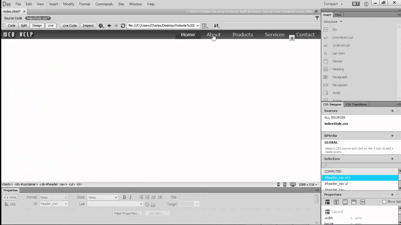 Very Simple Website Template - Speed Code