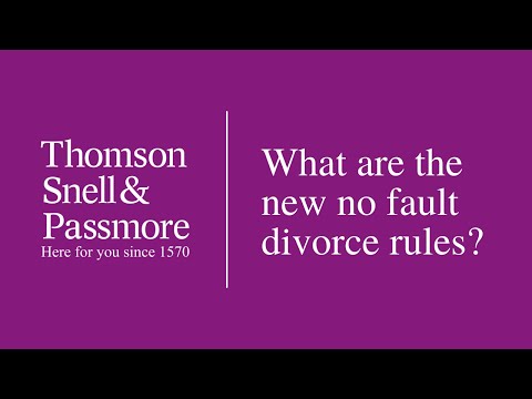 What are the new no fault divorce rules?