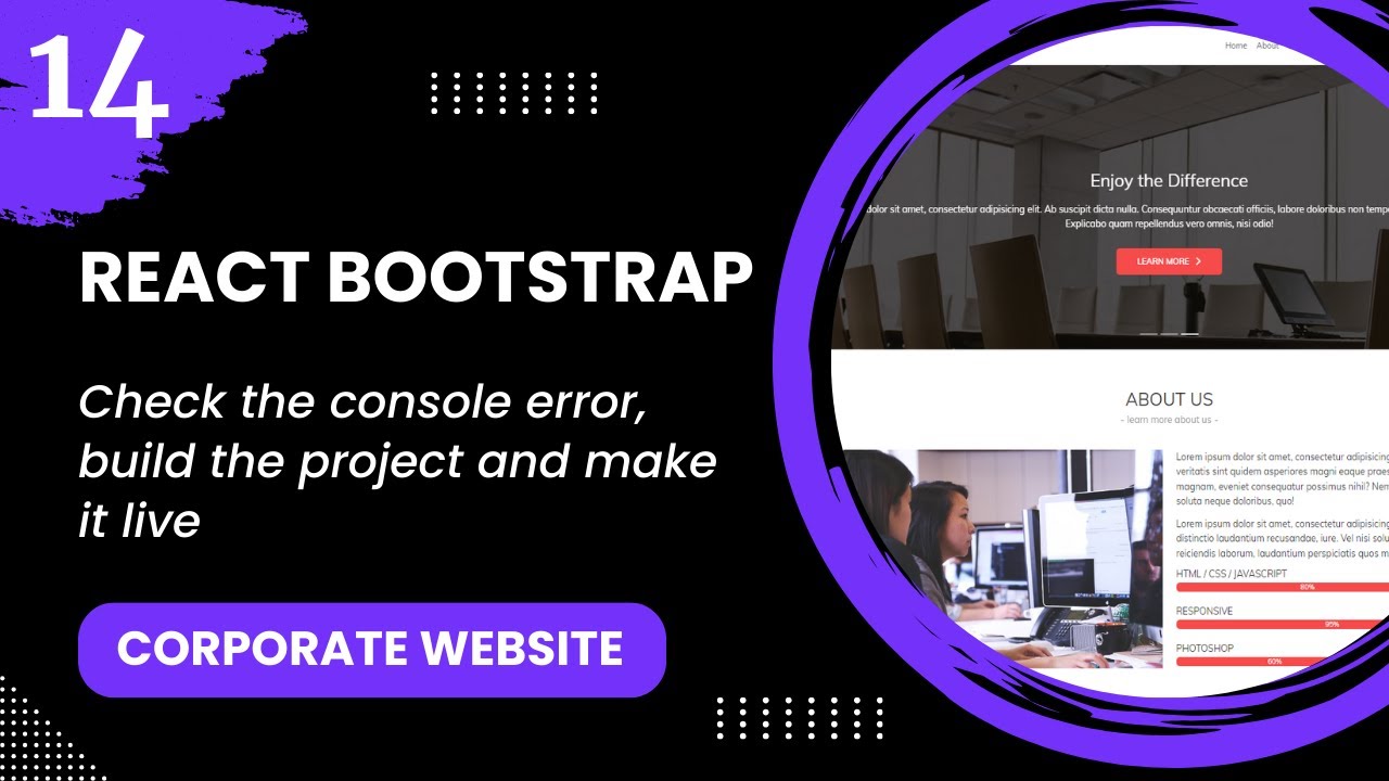 React Bootstrap #14 - Check the console error, build the project and make it live