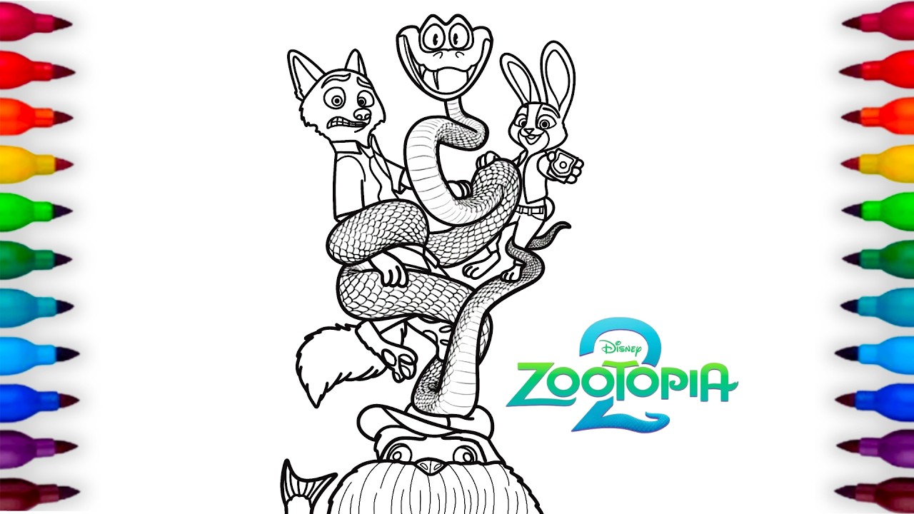 DISNEY Zootopia 2 New Coloring Pages  / Satisfying Coloring The Main Characters from Zootopia 2