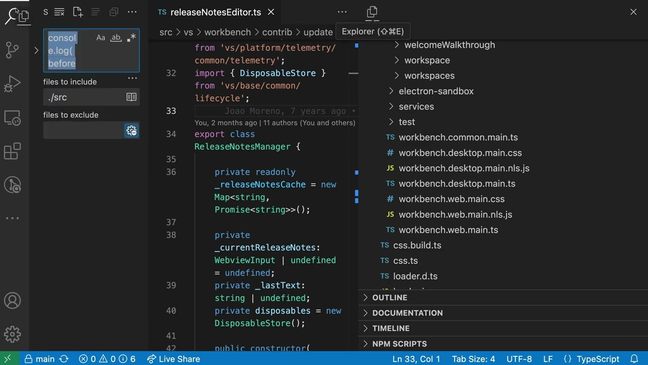 VS Code tips — Moving the explorer view to the panel or secondary side bar