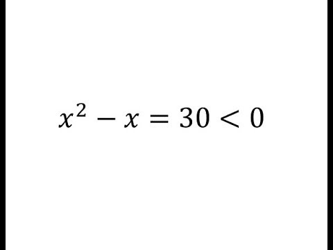 Solve a Quadratic Inequality: Factorable (Less than Zero) | Math Help ...