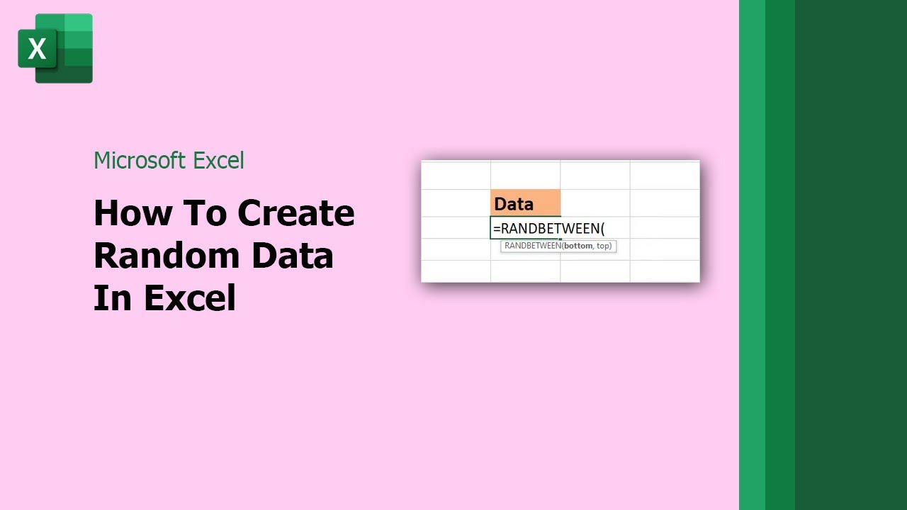 How To Create Random Data In Excel