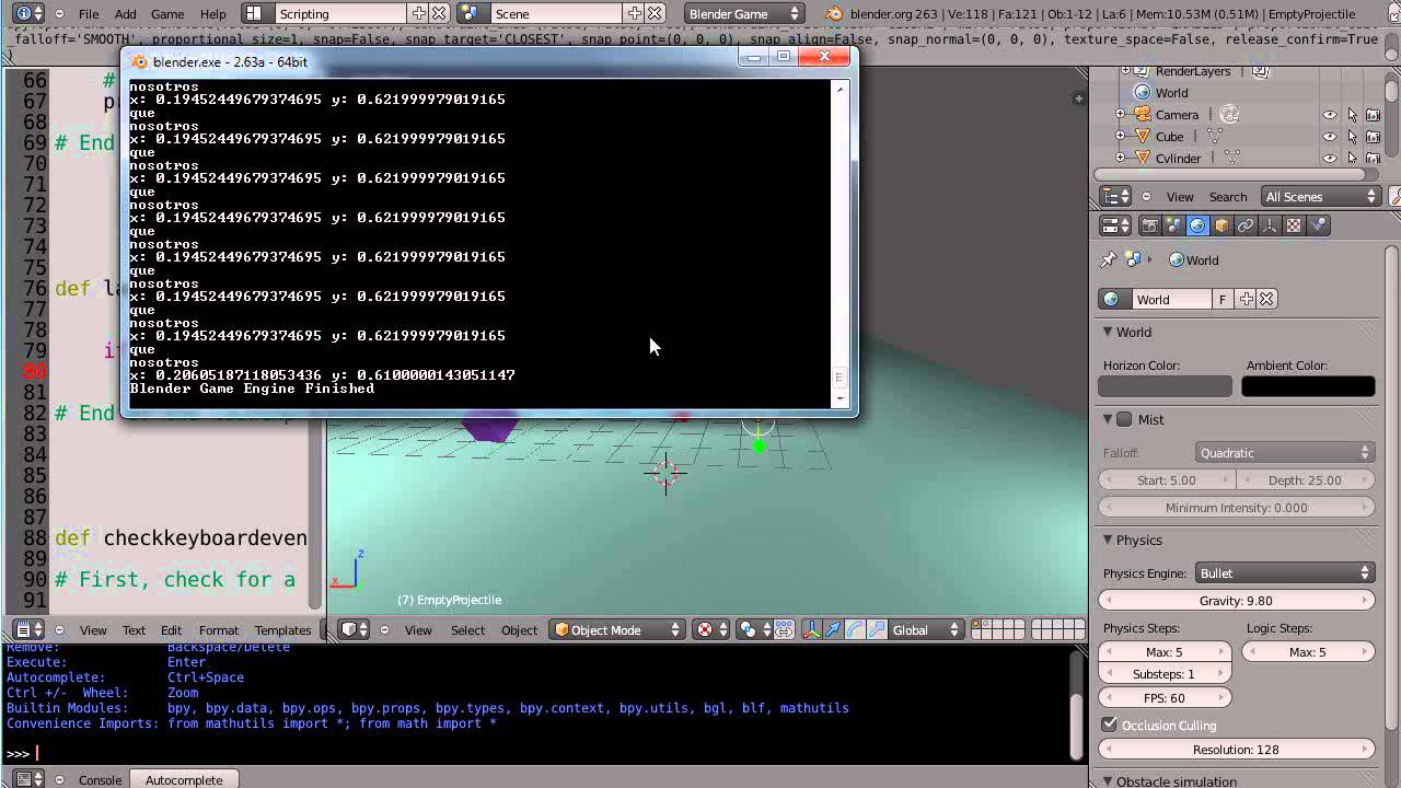Blender Tutorial - Python Game Engine Programming - Part 11
