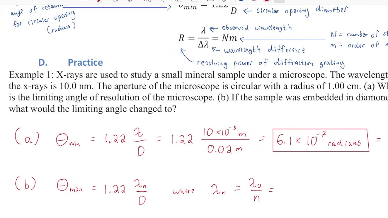 Optical Resolution and Resolving Power