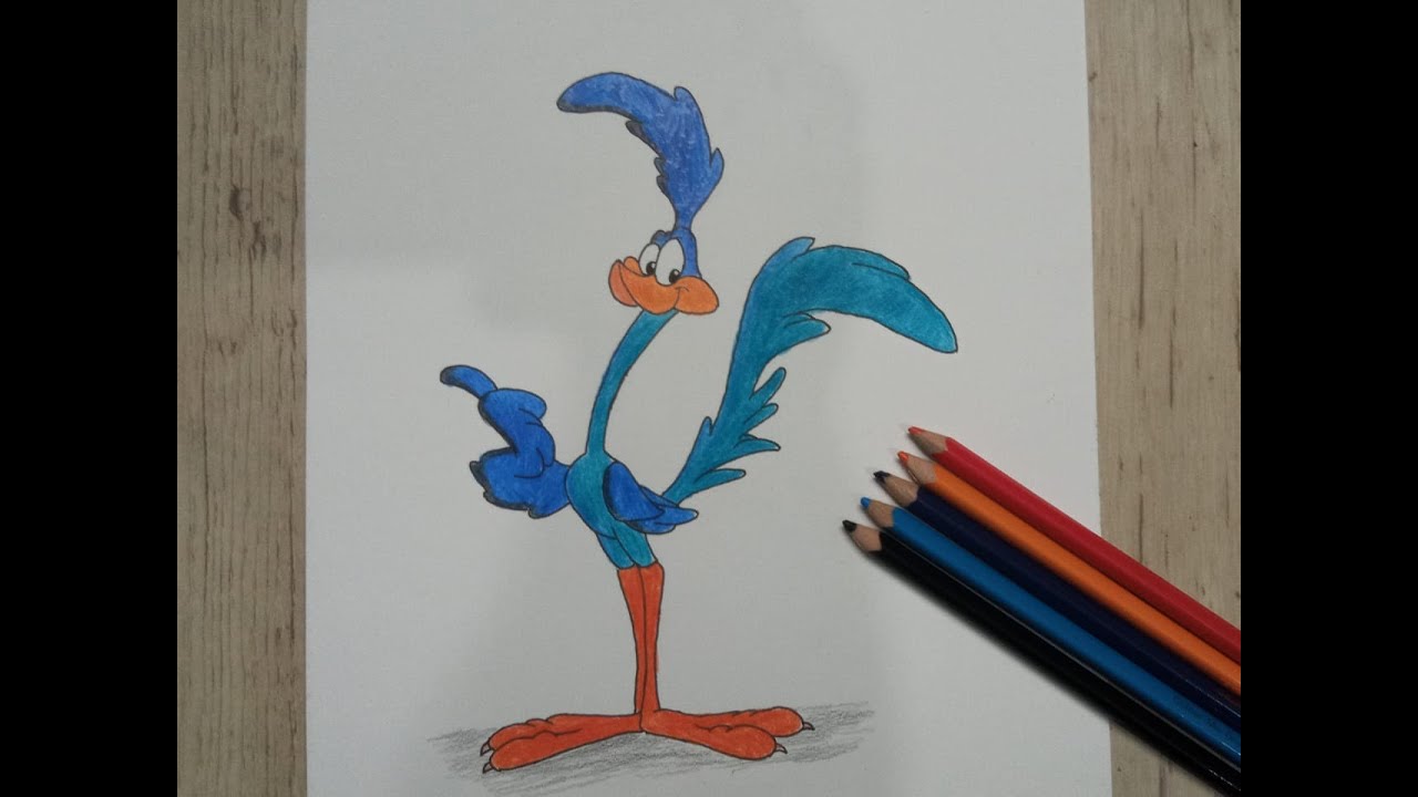 HOW TO DRAW LOONEY TUNES | ROAD RUNNER