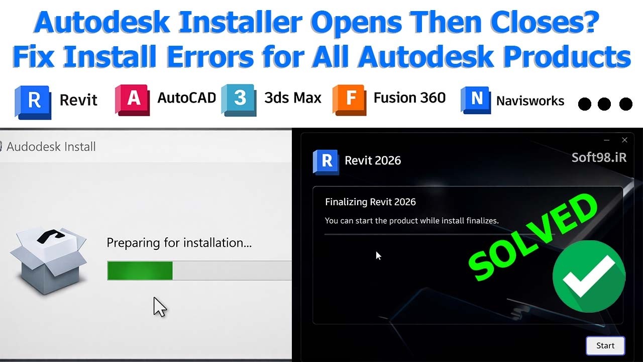 Autodesk Won’t Install? Fix Installer Closing Instantly | Works for All Autodesk Products