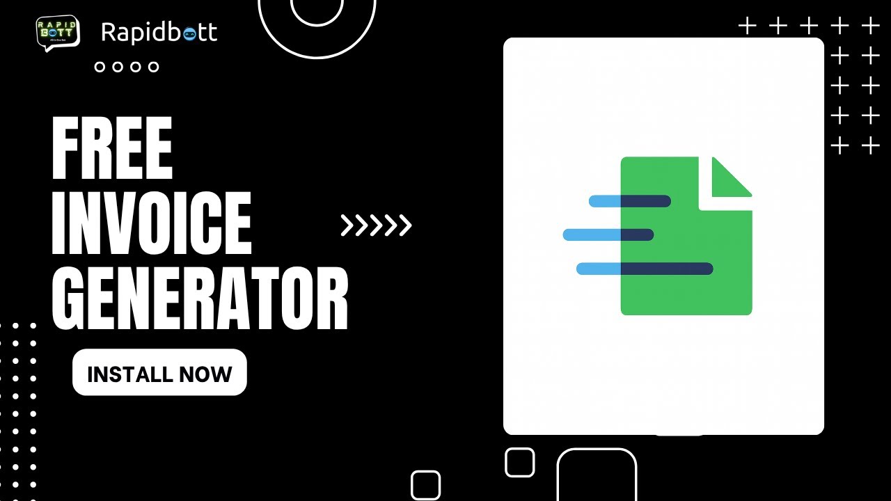 How to Integrate Free Invoice Generator API with Rapidbott | Step-by-Step Tutorial