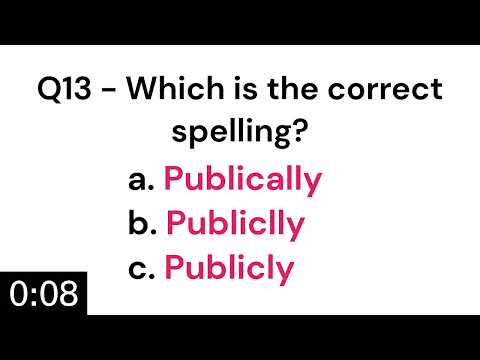 Spelling Bee - What Is The RIGHT Spelling? | 99% FAIL This Simple Spelling Test #englishchallenge