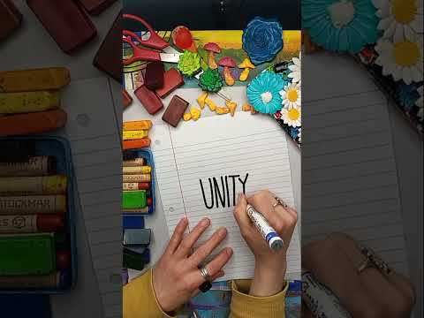 rainbow 🌈 unity 🤝 high vibe coloring by Hannah Banana #handwriting #rainbow #art #artist #timelapse