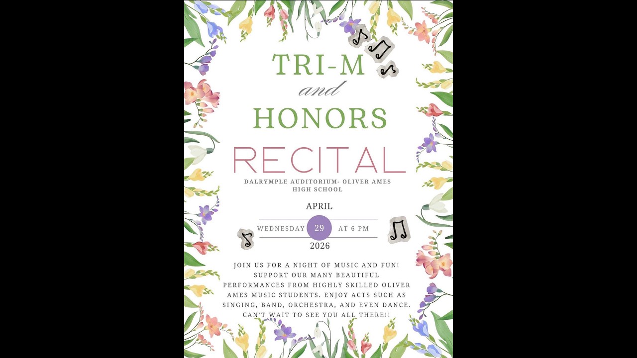 Tri-M and Honors Recital 4/29/26