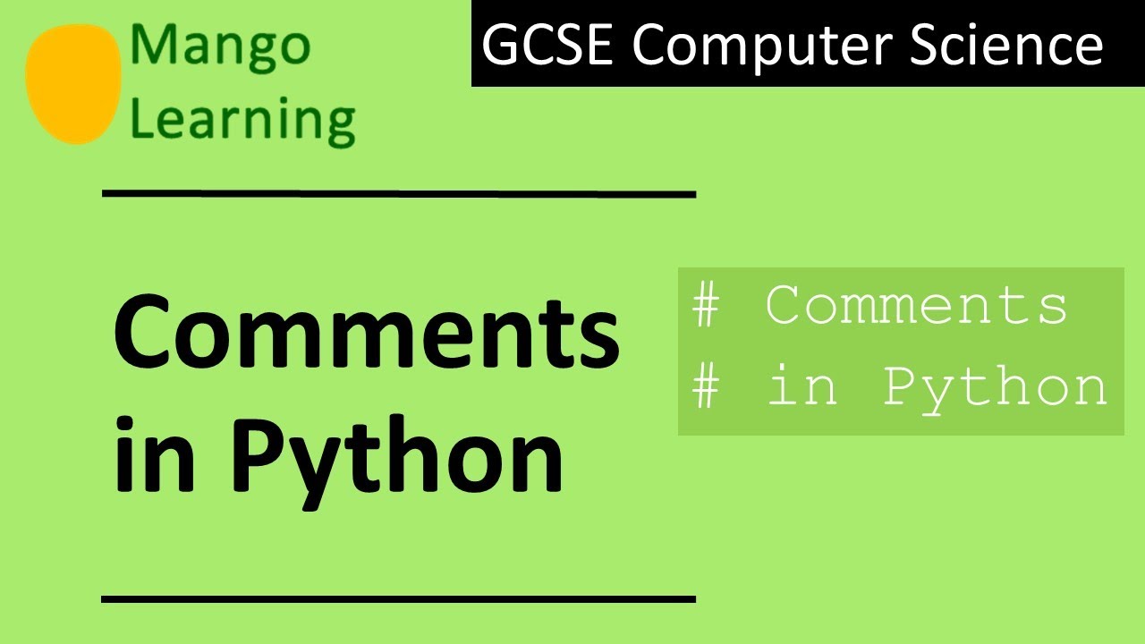 Adding comments to Python code