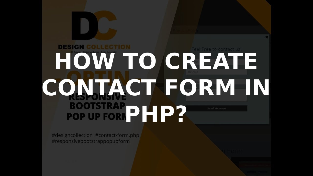 How to create contact form in php?