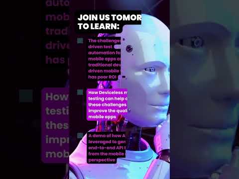 Deviceless Mobile Testing Using AI with Ido Cohen for TestGuild Training session by Joe Colantonio