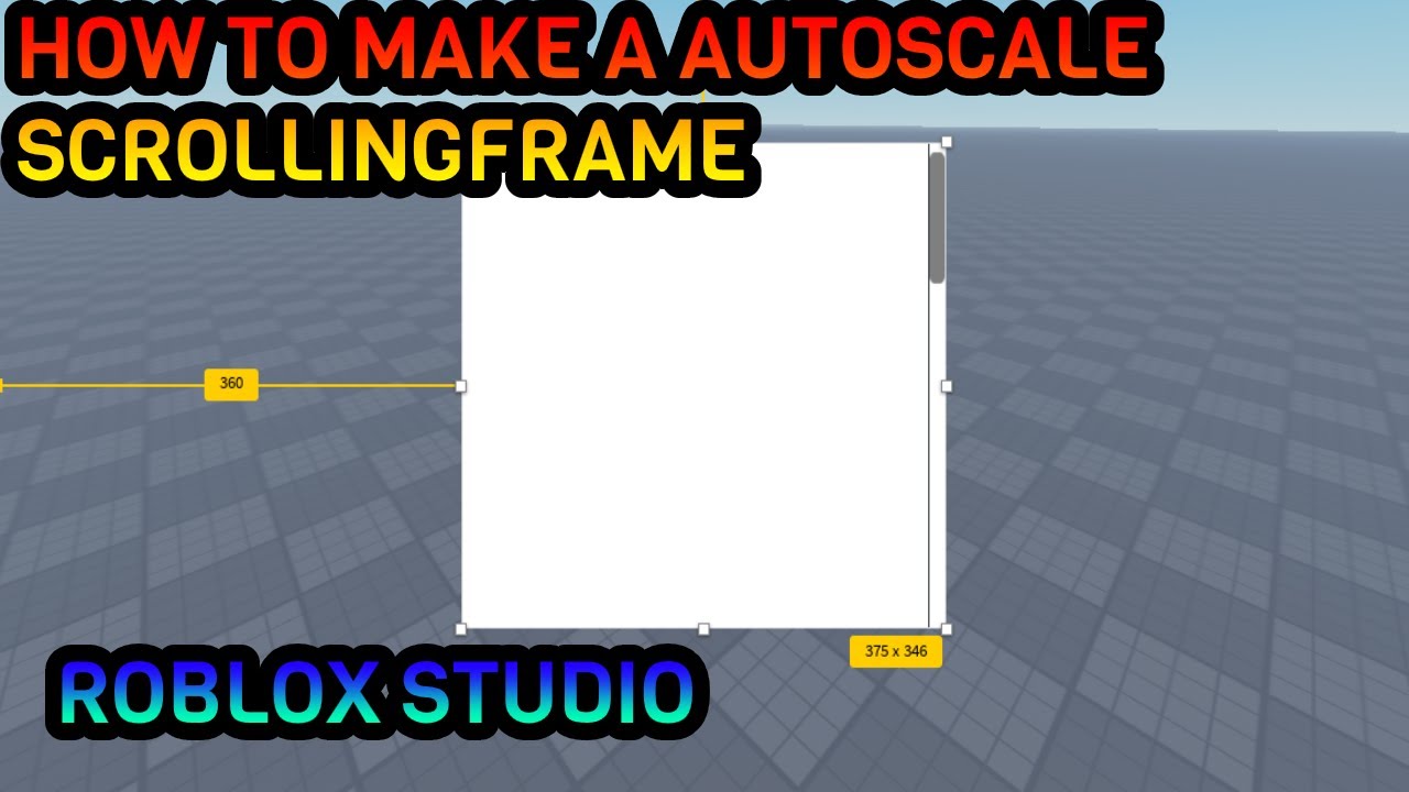 How to make a AutoScale ScrollingFrame (NoScripting Require)