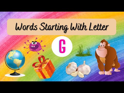 Words Starting With Letter G || Learn Letter G Words With Pictures And Spelling || Kidzone