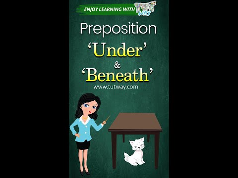 Preposition | Prepositions for Kids | Use of Under, Beneath English Grammar | #shorts #english