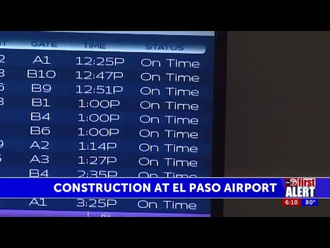 Road maintenance at El Paso International Airport