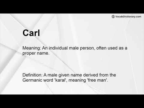 Carl Meaning