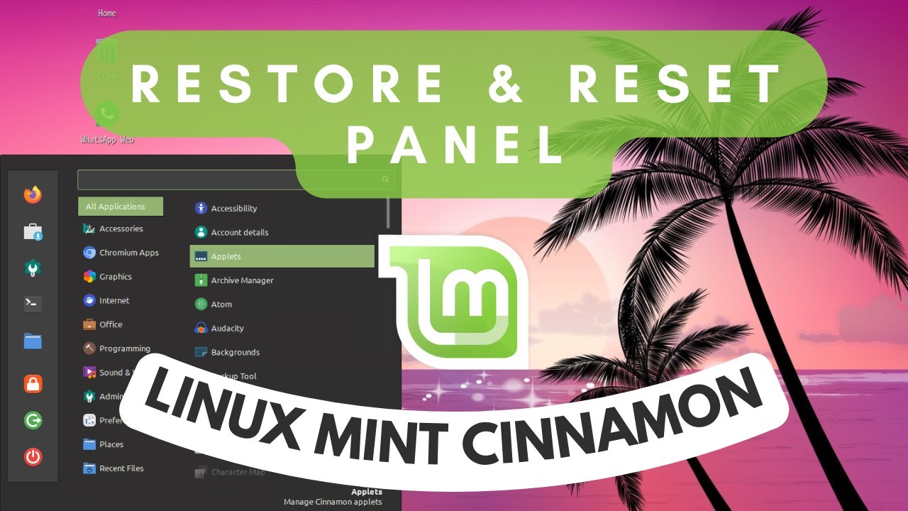 How to Reset & Restore Panel in Linux Mint Cinnamon | Taskbar