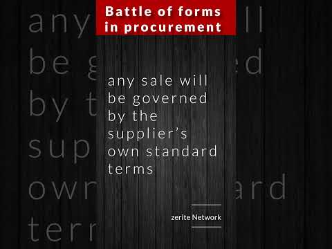 How battle of the forms occur in procurement