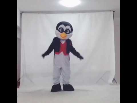 Cute Doctor Penguin in Black Tuxedo Adult Mascot Costume