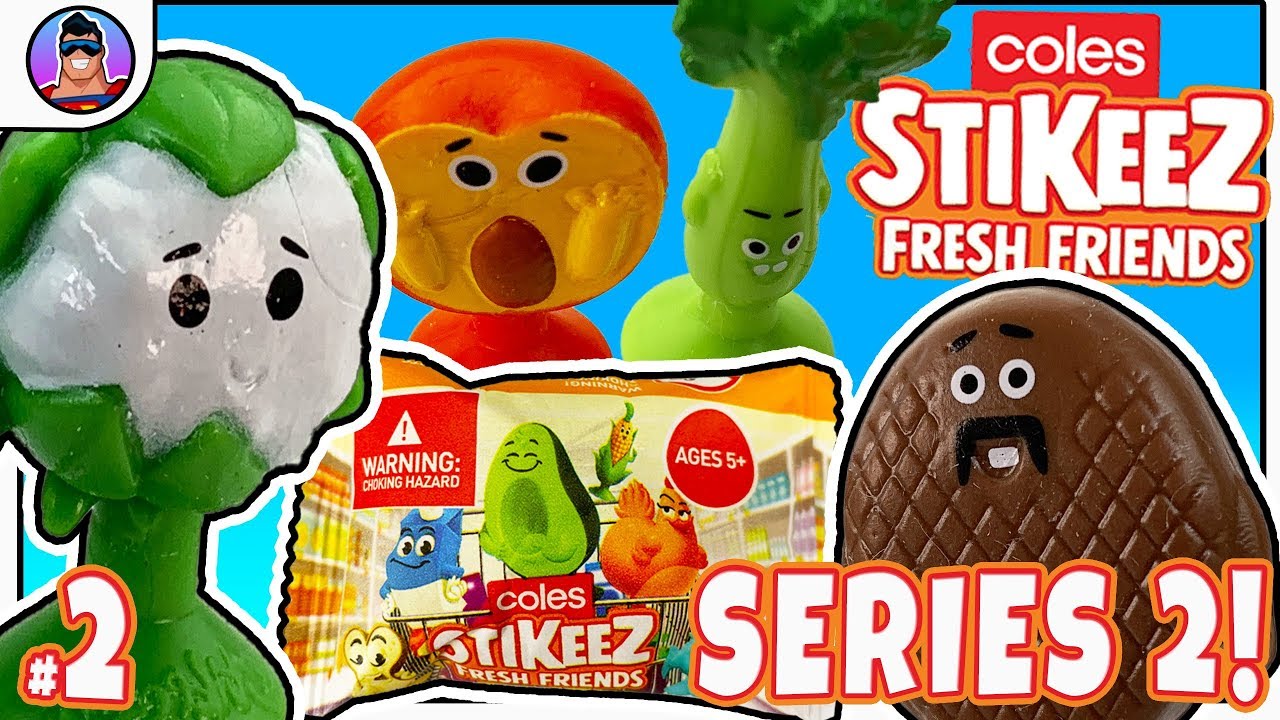 Coles Stikeez - Series 2  |  MORE STIKEEZ OPENED!  |  Batman finds a glittery banana?!