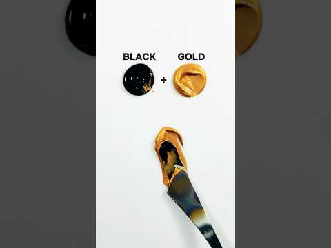 Gold and Black Paint Mixing!💛🖤 #colors #artvideo #paintmixing #satisfying #shorts #art #asmr #music