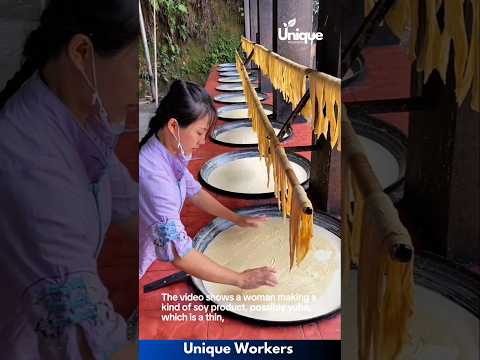 Making soy milk skin at home- The workers do their job perfectly || #machine #shorts