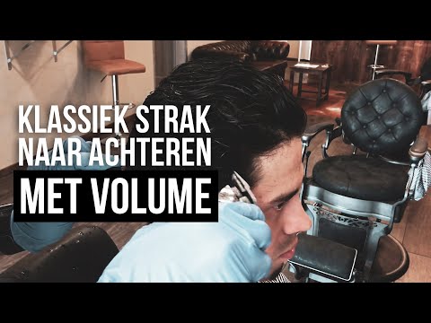 Klassiek strak naar achteren mannen kapsel met volume | Randy